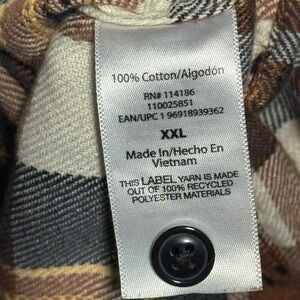 Frye | Shirts | Frye Mens Xxl Plaid Button Down Shirt Brown Black Long ...